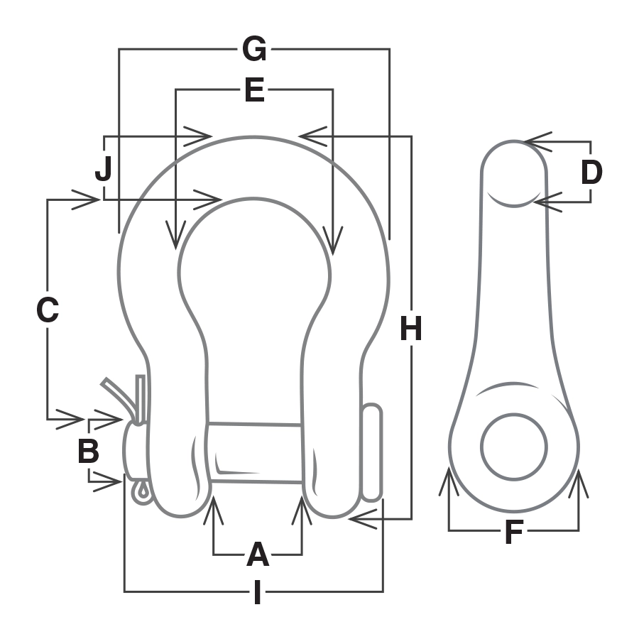 X100® Round Pin Anchor Shackles - Advantage Sales & Supply, LLC