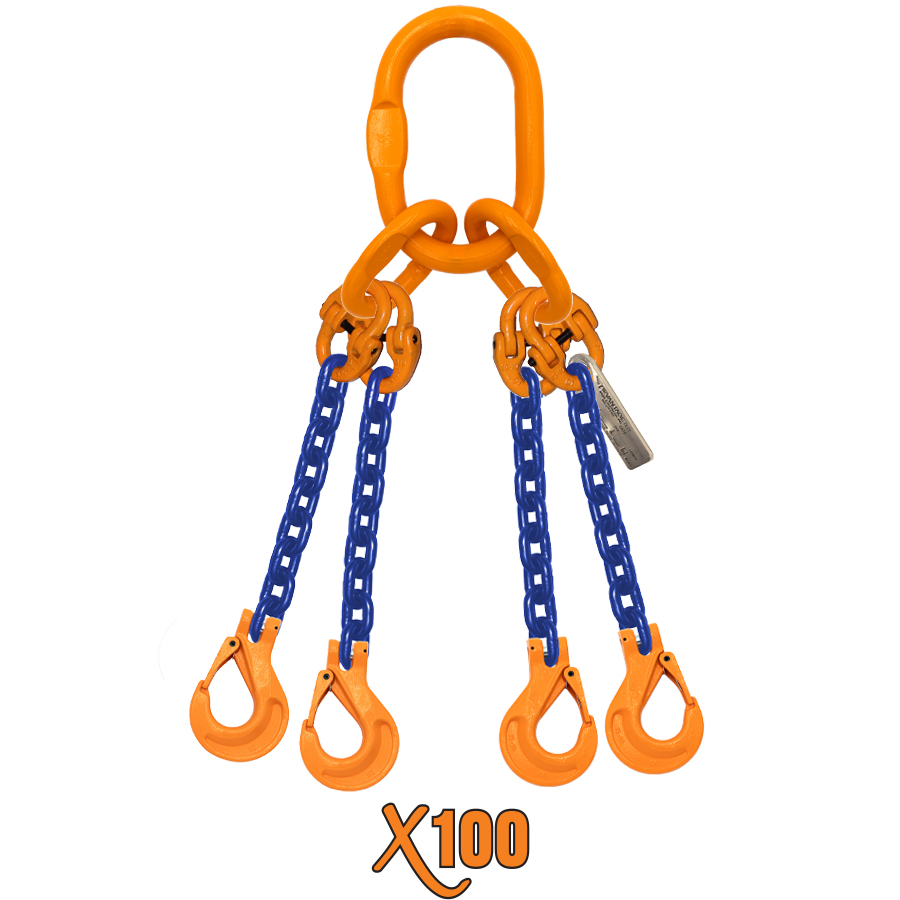 X100 Quad Leg Chain Slings Archives - Advantage Sales & Supply, LLC